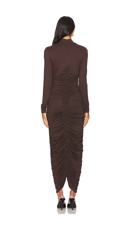Susana Monaco Gathered Long Sleeve Dress