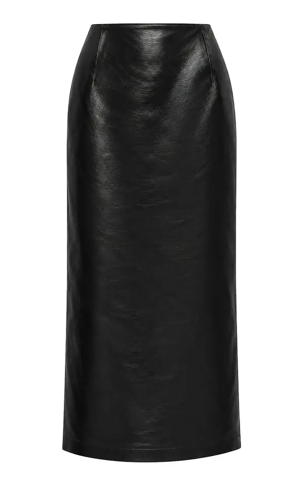 Gabriela Hearst Manuela Leather Midi Skirt