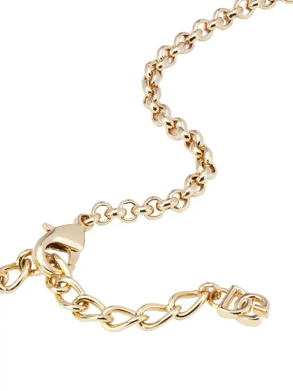 Dolce & Gabbana Goldtone Monogram Heart Pendant Necklace