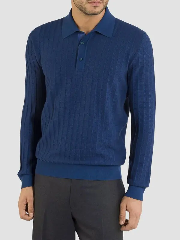 Stefano Ricci Three-button Polo Shirt - Navy