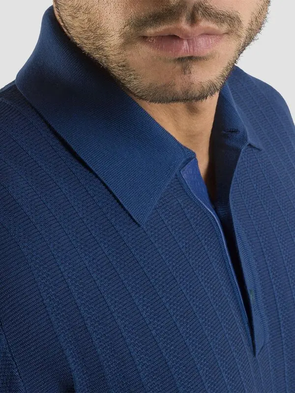Stefano Ricci Three-button Polo Shirt - Navy