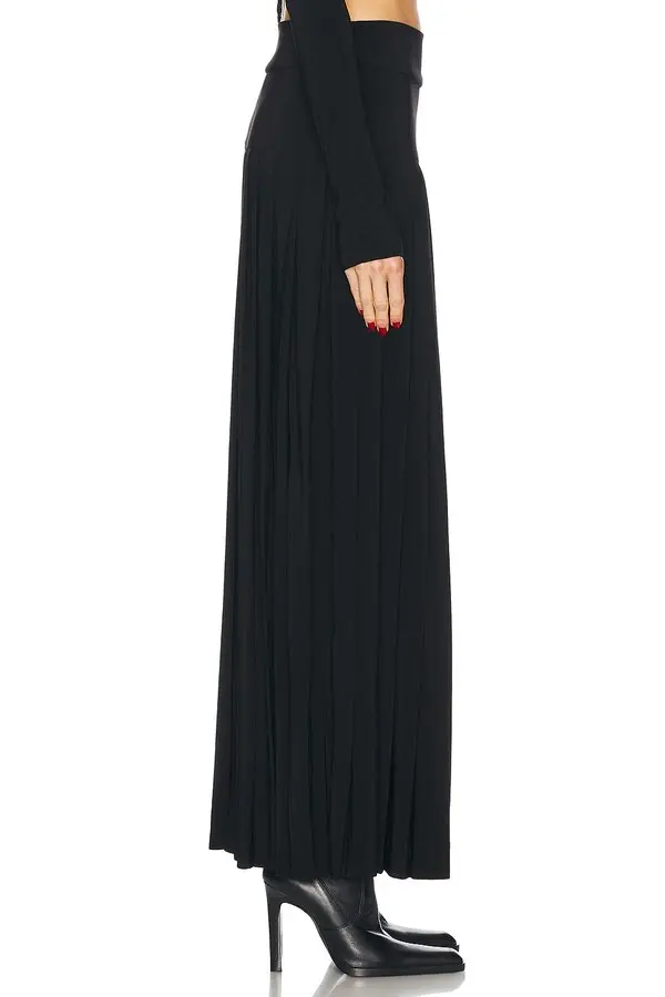 Norma Kamali For Pleated Long Skirt