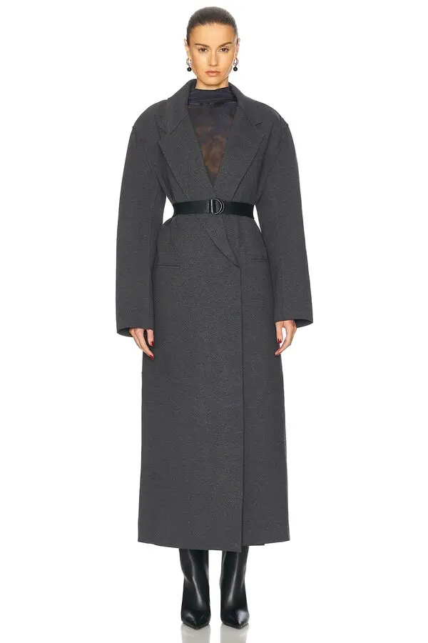 Norma Kamali Oversized Double Breasted Coat