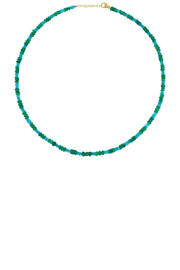 Jia Jia Mini Stripe Opal Necklace - Blue & Green