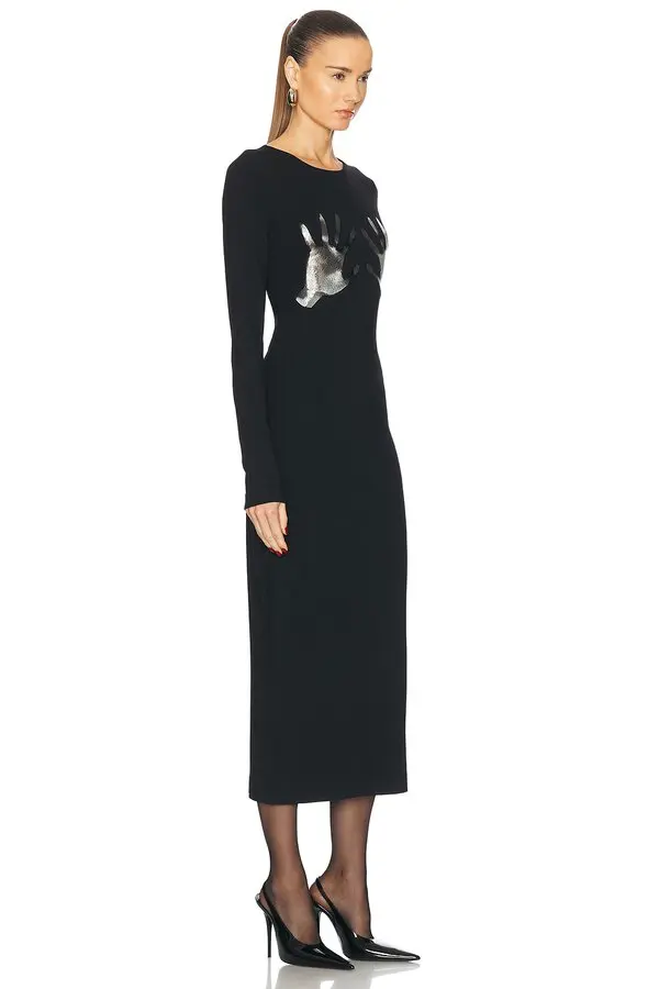 area black dress Aspen Midi Dress - Black Satin Slip Dress main image 0