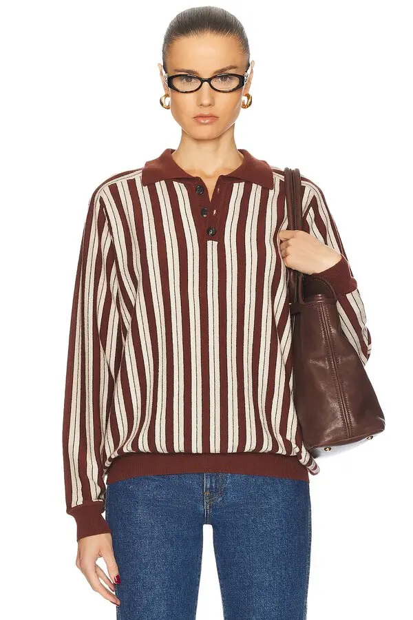 BODE Hogan Stripe Polo Sweater