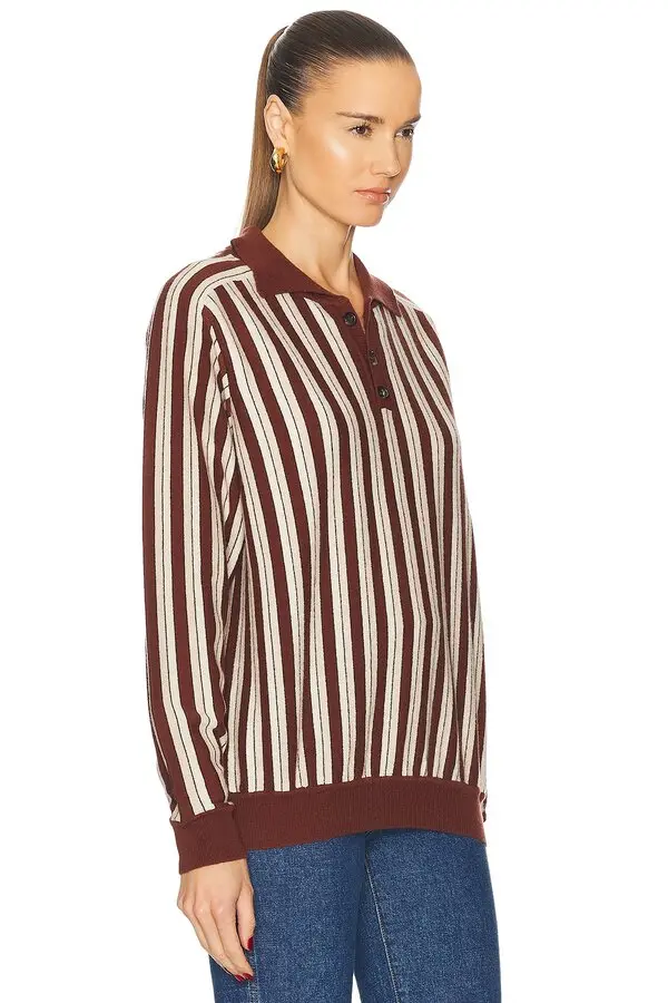 BODE Hogan Stripe Polo Sweater