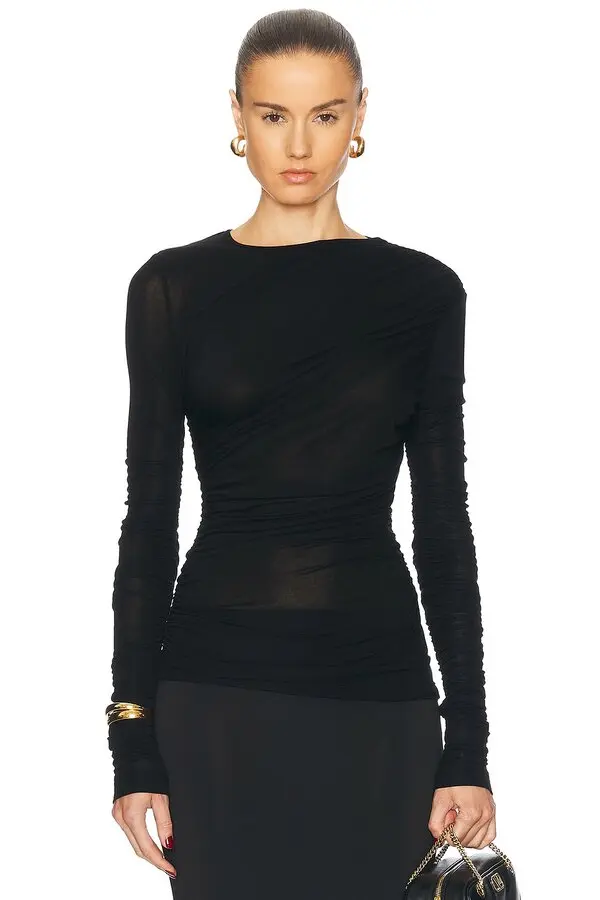 AGOLDE Tania Twist Tee - Black
