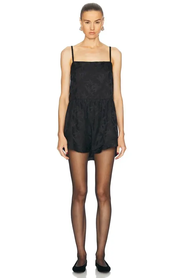 BODE Football Jacquard Teddy Romper - Black