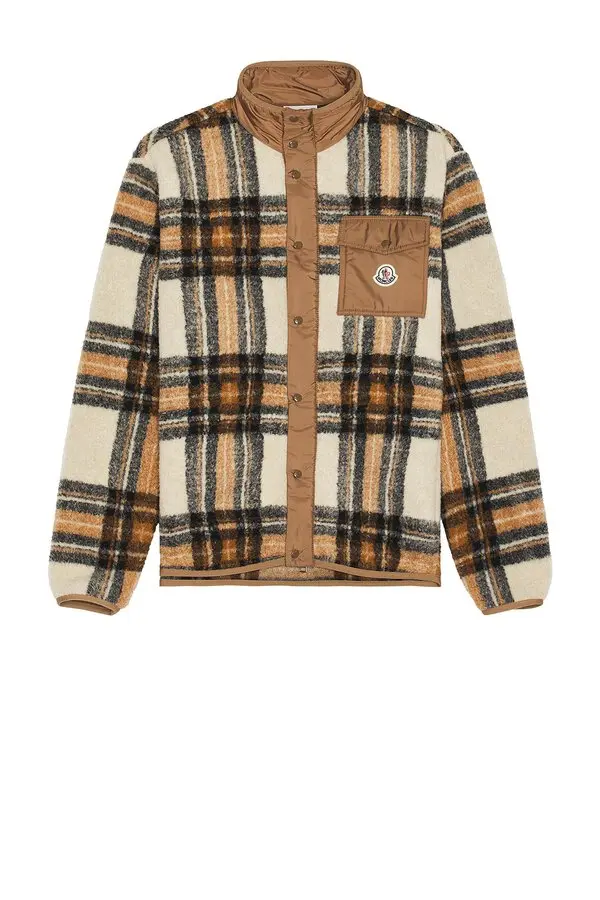 Moncler Zip Up Cardigan Beige Editorialist