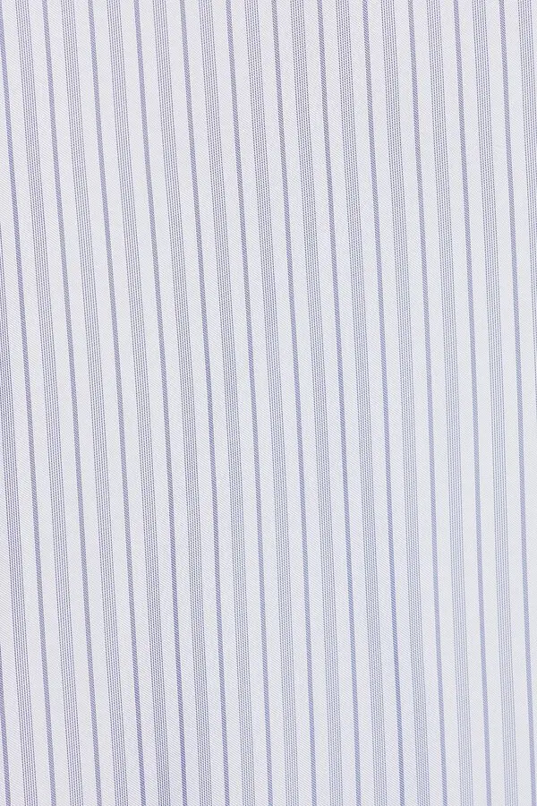 Comme Des Garçons Yarn Dyed Cupra Stripe Shirt In Blue - Stripe 6