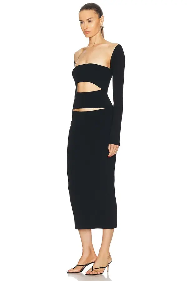 slashed knit dress Christopher Esber Shrug In Black - 70% Off Dressing Gown_type