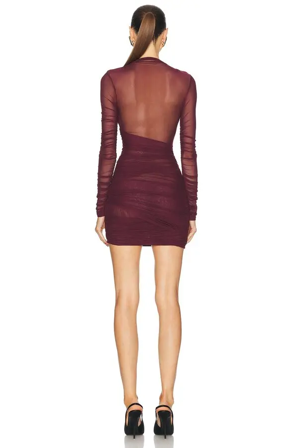 SEROYA Moxey Mini Dress - Merlot
