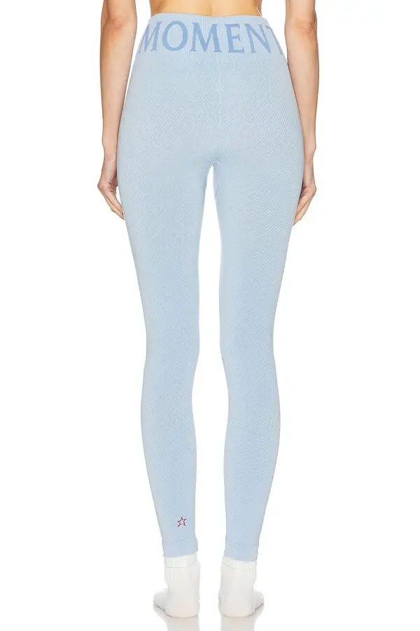 Perfect Moment Perfect Thermal Legging In Sage - Bluebird Blue