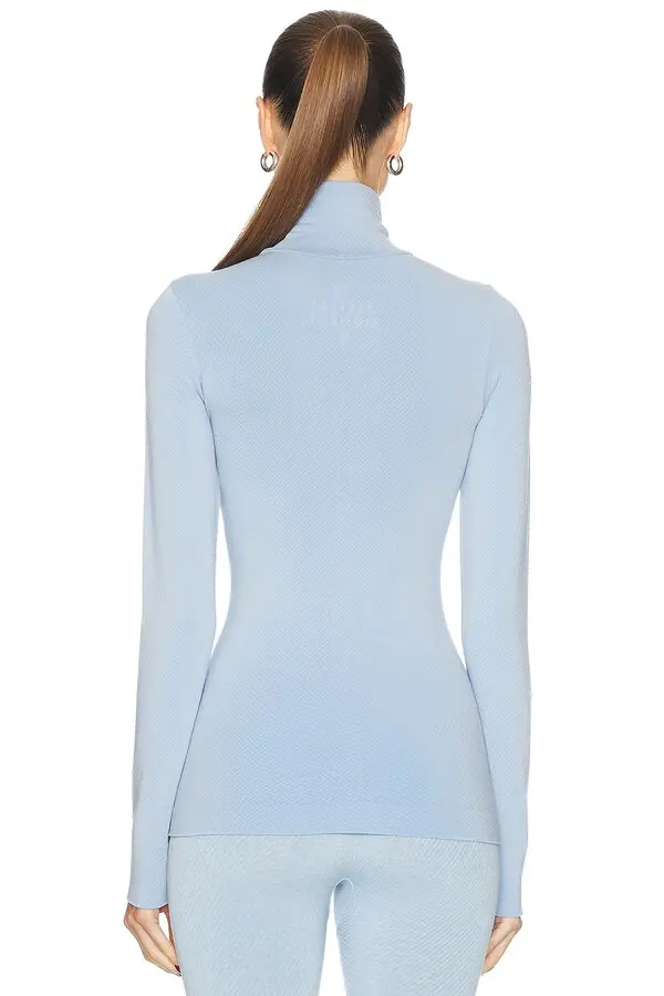 Perfect Moment Thermal Roll Neck Top - Bluebird Blue