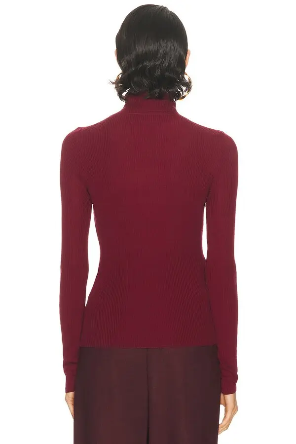 Enza Costa Silk Layering Turtleneck Top