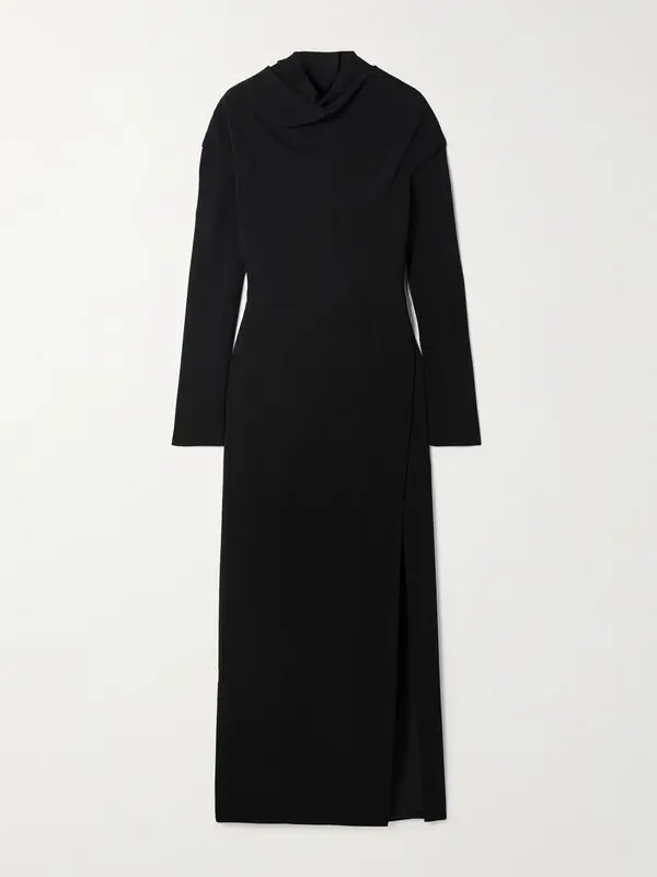 Versace Draped Crepe Gown