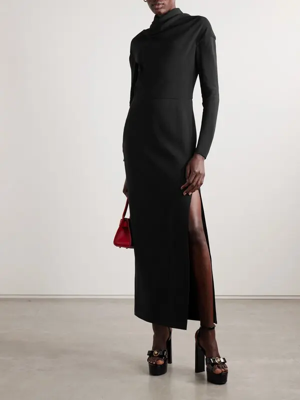 Versace Draped Crepe Gown
