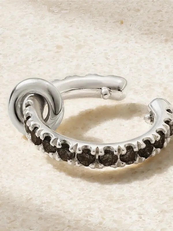 SPINELLI KILCOLLIN Sterling Diamond Ear Cuff - Black