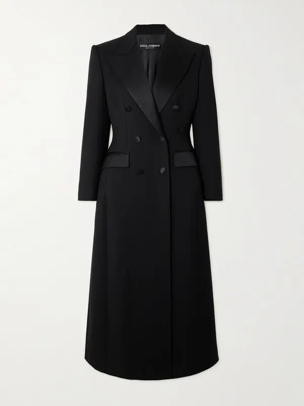 Dolce & Gabbana Double-breasted Wool-blend Gabardine Coat
