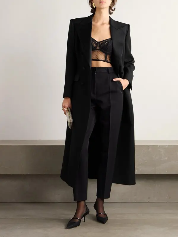 Dolce & Gabbana Double-breasted Wool-blend Gabardine Coat