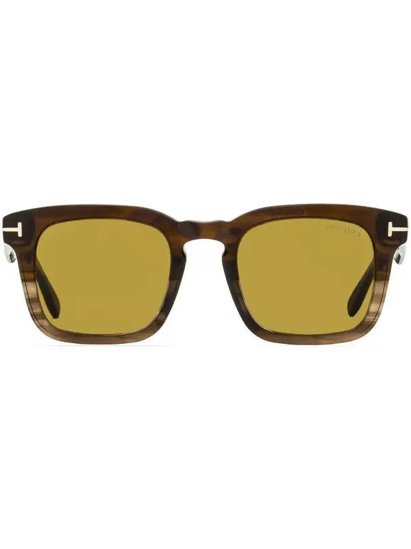 TOM FORD Dax Square-frame Sunglasses - Brown