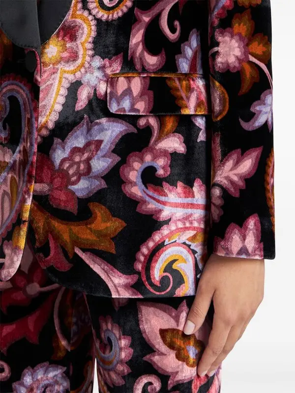 Etro Velvet Jacquard Blazer - Pink