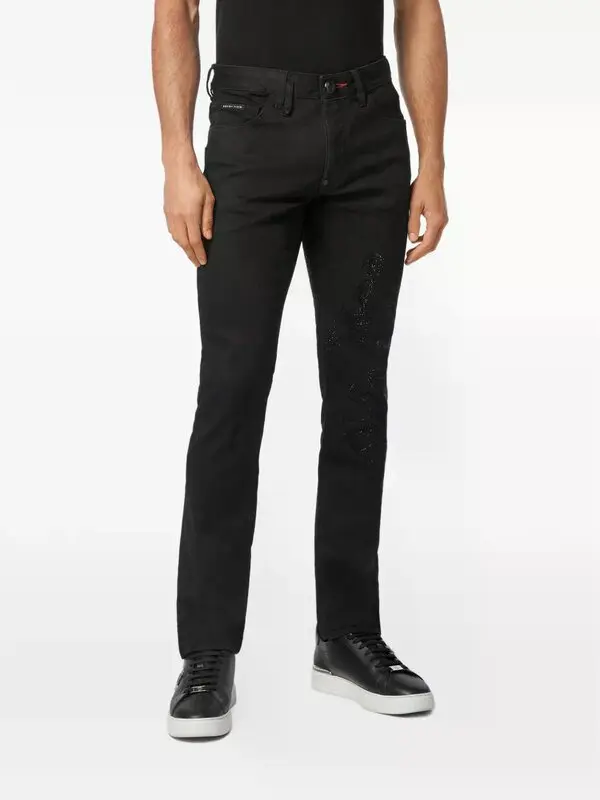Philipp Plein Dragon-detail Slim Jeans