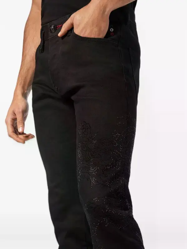 Philipp Plein Dragon-detail Slim Jeans