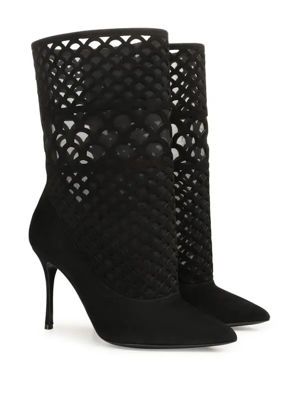 Sergio Rossi Sr Mermaid 90mm Ankle Boots In Black - 68% Off