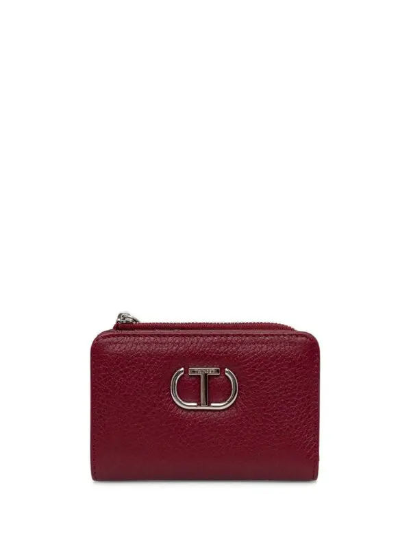 TWINSET Zipped Leather Wallet - Red