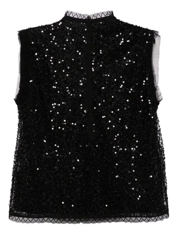 Shiatzy Chen Libre Collection Sequin Top - Black