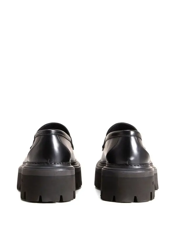 Woolrich Round Toe Leather Loafers