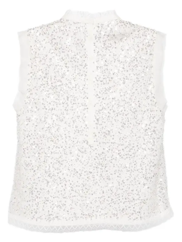 Shiatzy Chen Libre Collection Sequin Top - Grey
