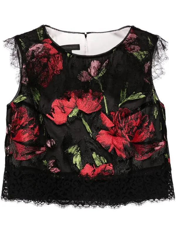 Shiatzy Chen Libre Collection Floral Embroidery Top