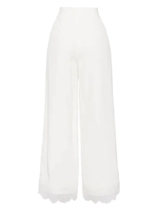 Shiatzy Chen Lace Embroidery Straight Trousers - White