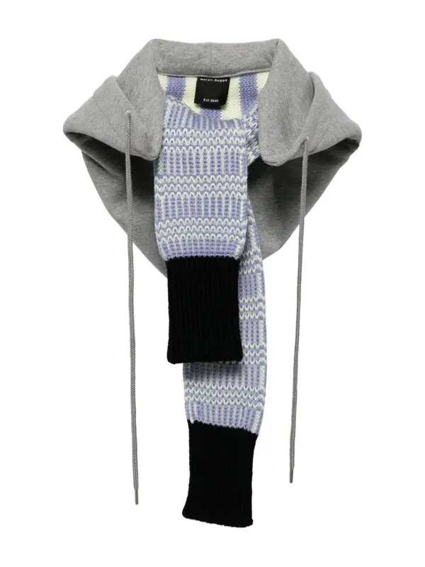 MERYLL ROGGE メリルロッゲ パーカー風ストール マフラー フーディ Meryll Rogge Zipped Hood Scarf - Grey | Editorialist