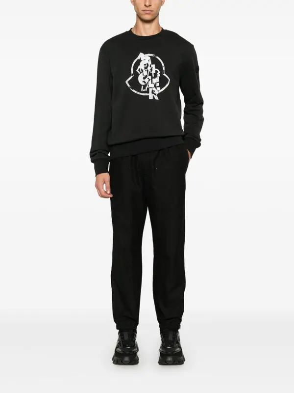 Moncler Embroidered Logo Trousers
