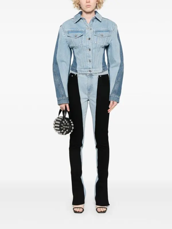  MUGLER スキニーデニム 34 Mugler Two-Tone Skinny Jeans In Blue - 62% Off | Editorialist