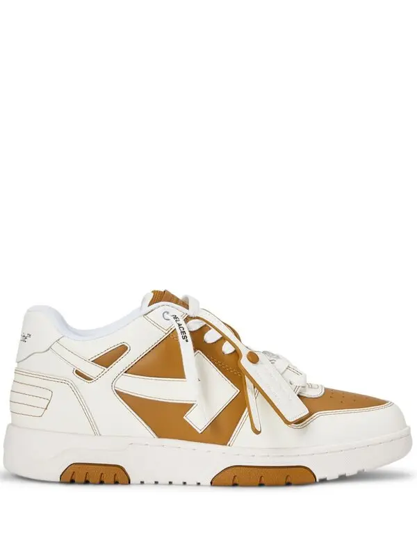 Off-White Leather Sneakers - Brown