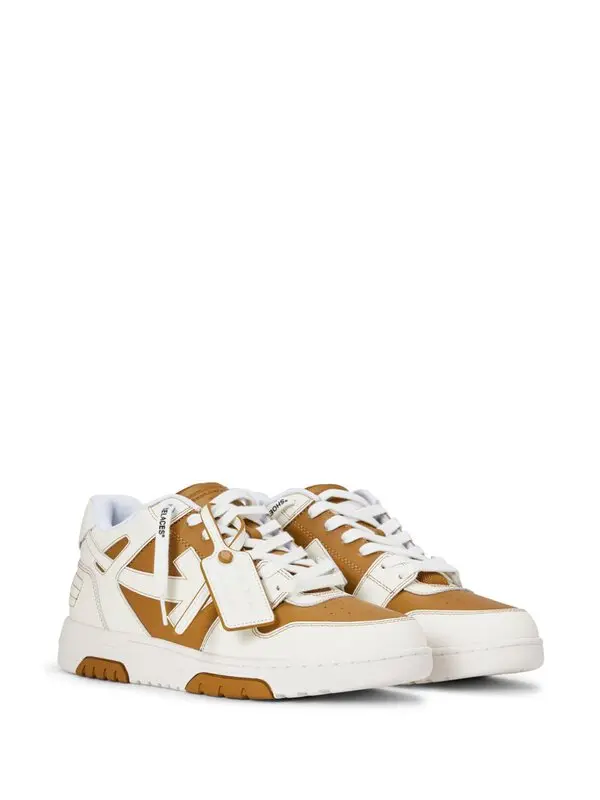 Off-White Leather Sneakers - Brown