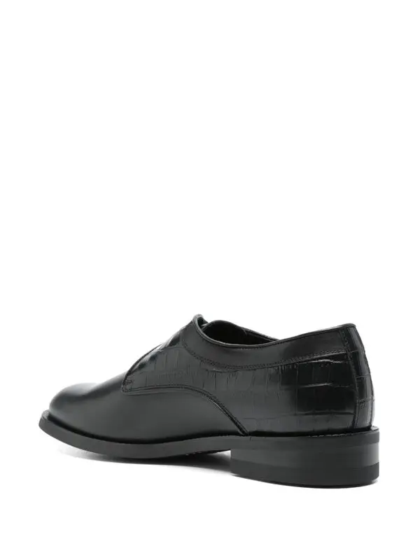 BILLIONAIRE Croc-effect Panel Derby Shoes
