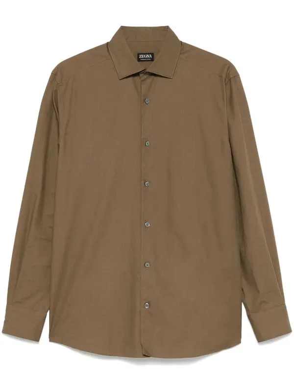 Zegna Cotton Shirt - Brown