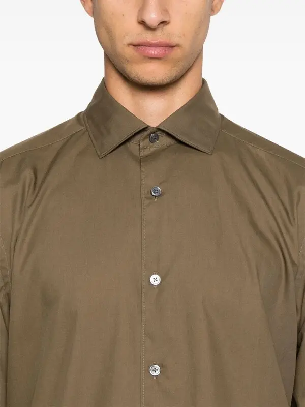 Zegna Cotton Shirt - Brown