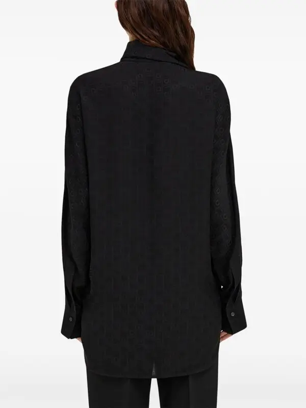 FERRAGAMO Sash-collar Silk Blouse