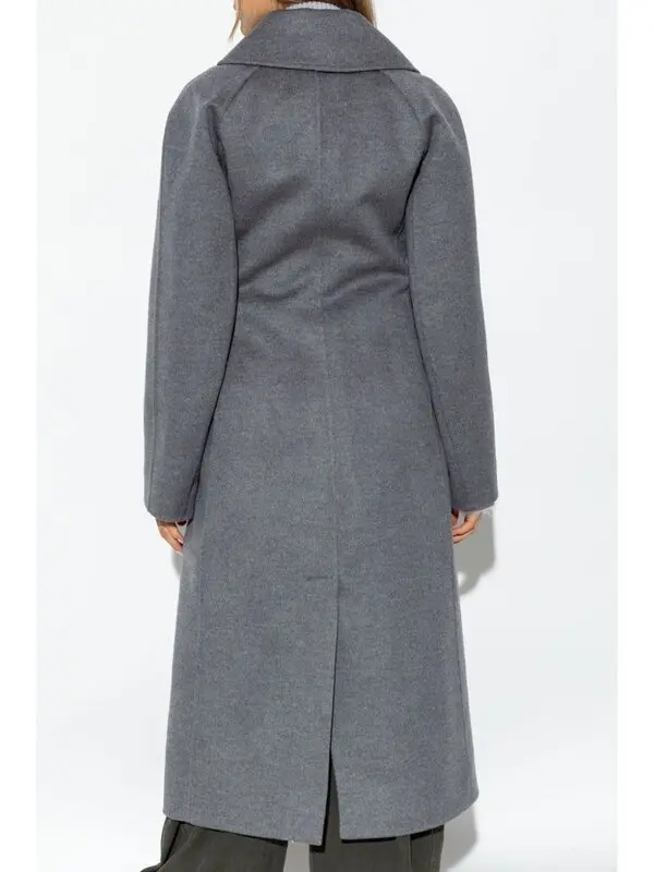 Loewe Felted Double-breasted Coat - Grey