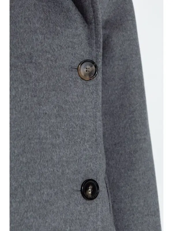 Loewe Felted Double-breasted Coat - Grey