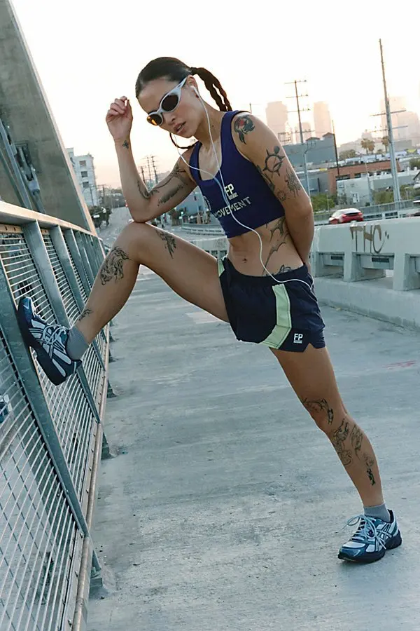 Free People Mini Marathon Shorts - Midnight Navy