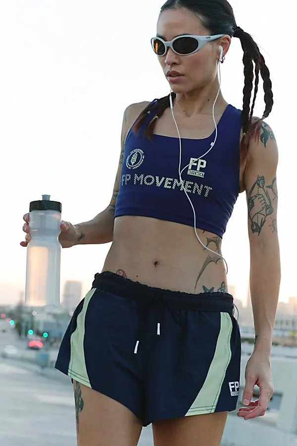 Free People Mini Marathon Shorts - Midnight Navy
