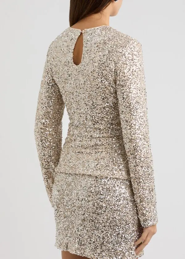 never fully dressed silver top Silver Metallic Scoop Neck Tank